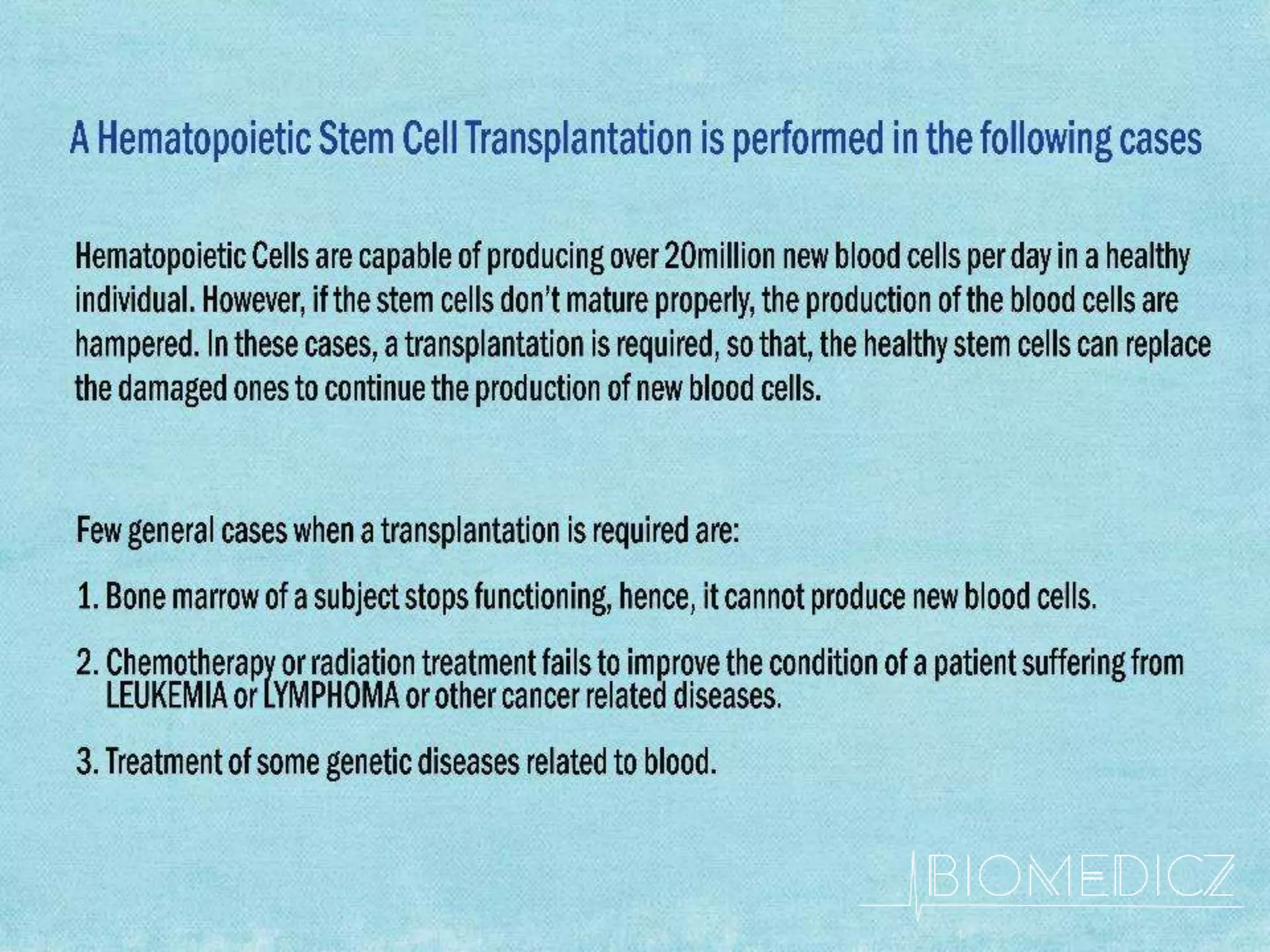 Hematopoietic Stem Cells Transplantation | PPTX