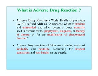 Managment of Adverse Drug Reactions | PPTX