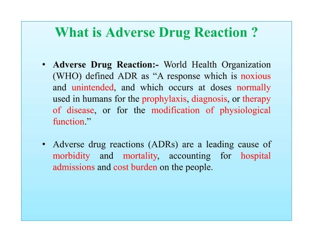 Managment of Adverse Drug Reactions | PPTX