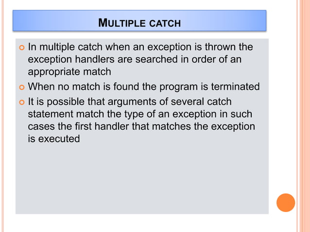 Exception Handling In C Pptx Programming Languages Computing