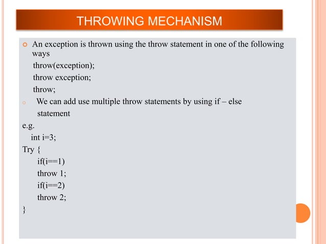 Exception Handling In C Pptx Programming Languages Computing