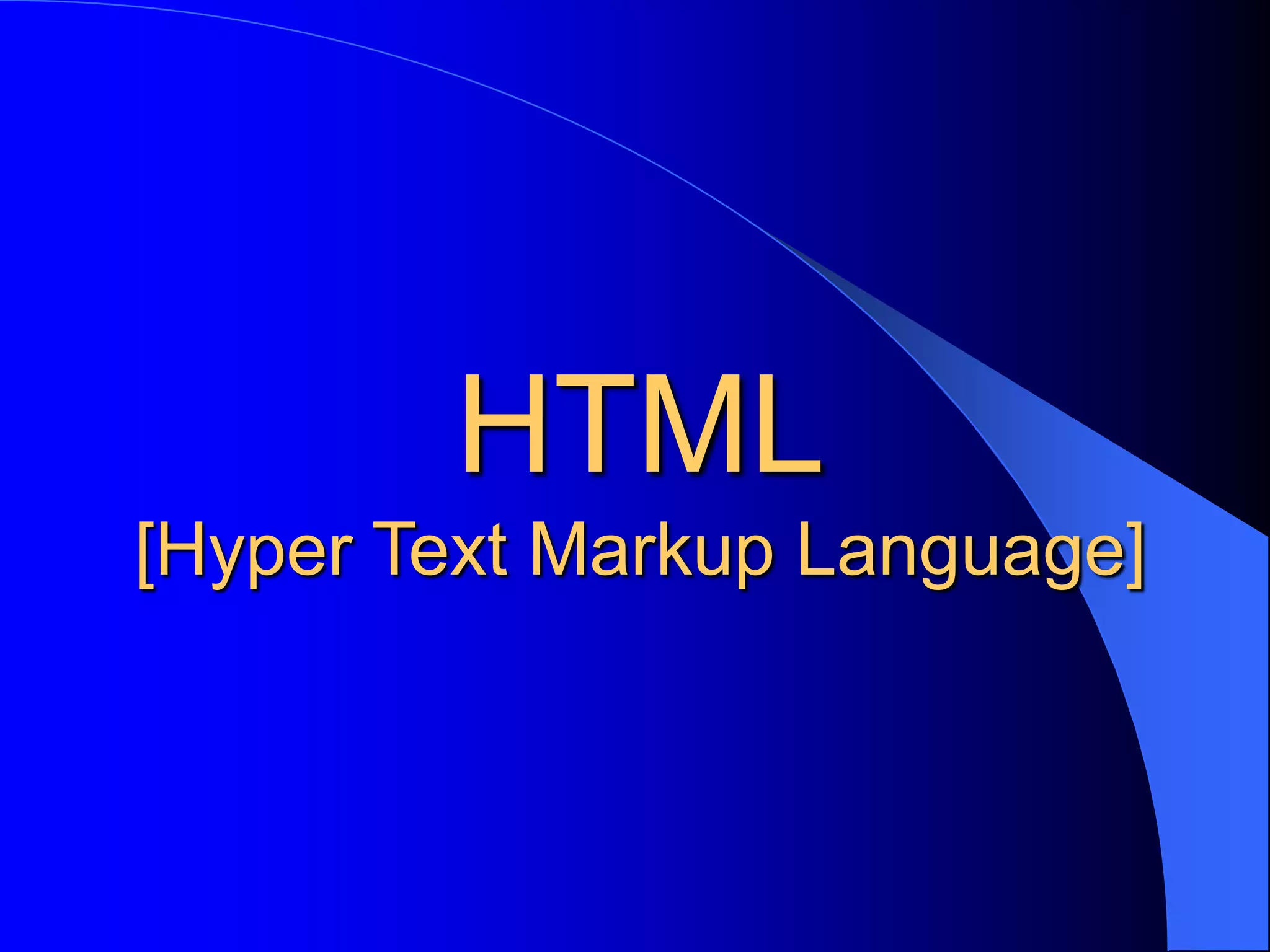 HTML Tags | PPT