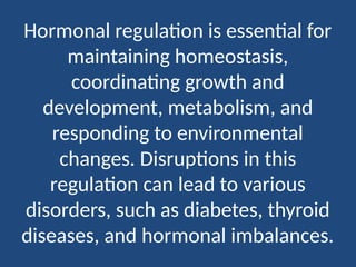 Hormone Regulation in human body. Presentation | PPTX