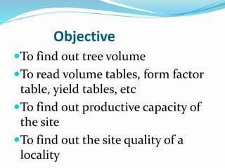 Height measurement of tree.. forest mensration | PPTX