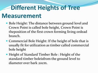 Height measurement of tree.. forest mensration | PPTX