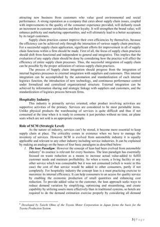 Roll of scm in a hotel | PDF