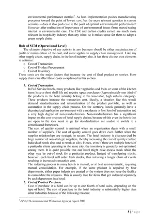 Roll of scm in a hotel | PDF