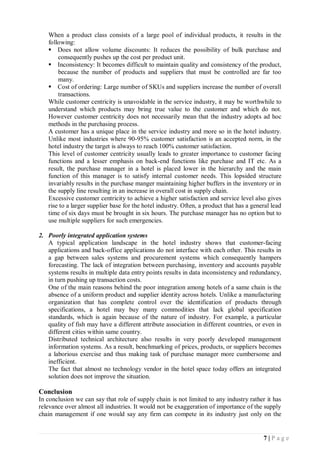 Roll of scm in a hotel | PDF