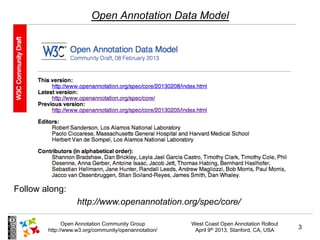 Open Annotation Core Data Model (tutorial) | PPT