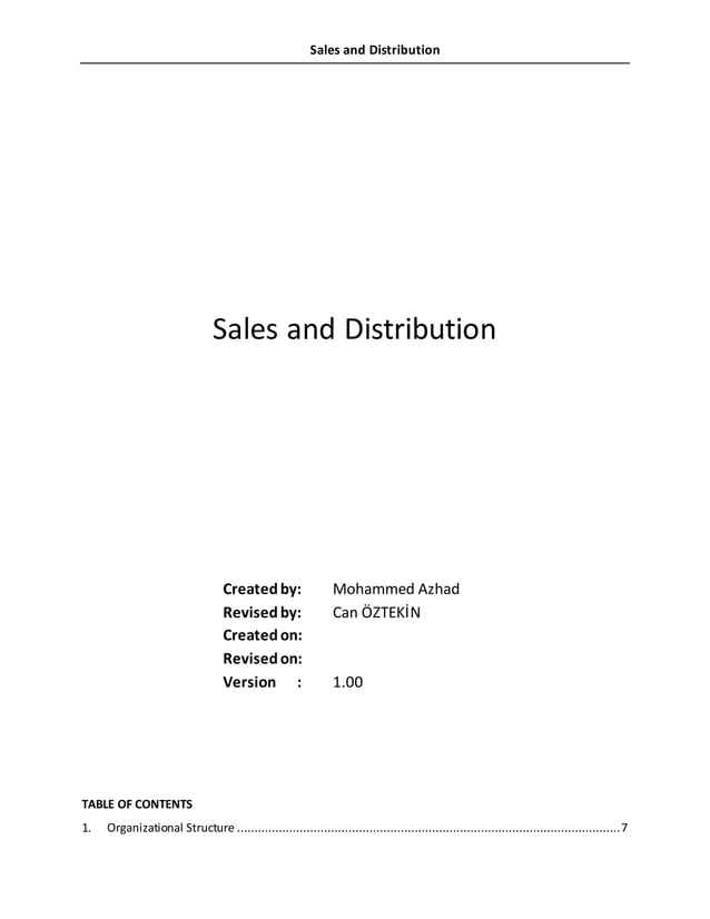 Rollout solution template SAP SD | DOCX