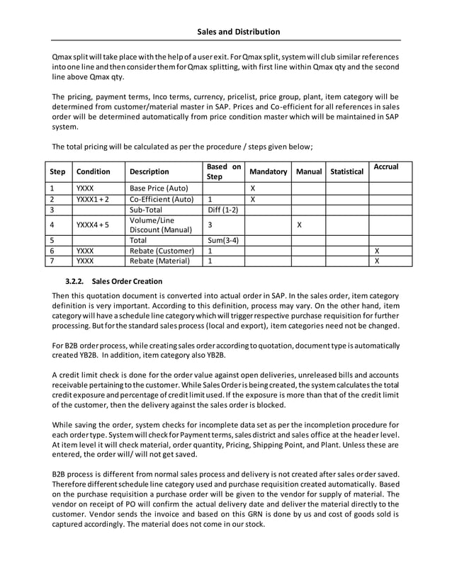 Rollout solution template SAP SD | DOCX
