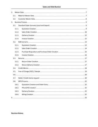 Rollout solution template SAP SD | DOCX
