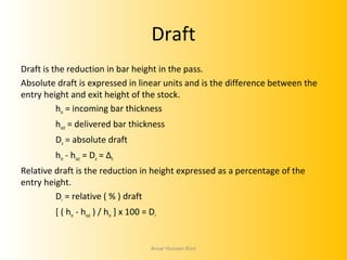 Roll pass design - Definitions | PPT