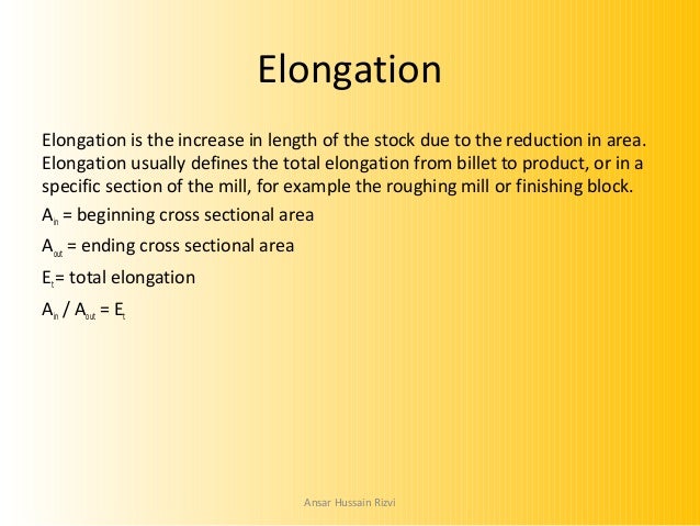Elongation Meaning