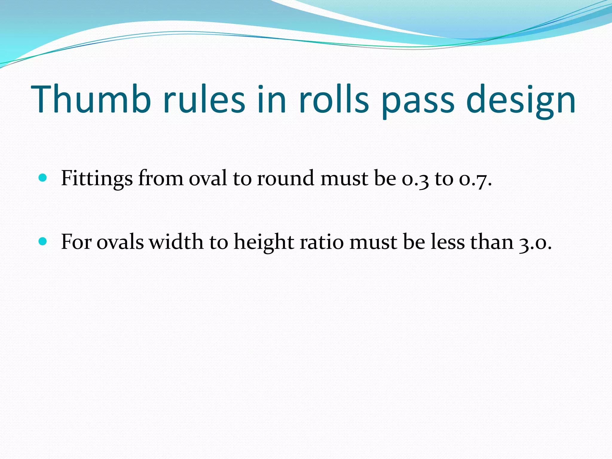Roll pass design in continuous bar mills | PDF