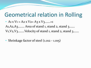Roll pass design in continuous bar mills | PDF
