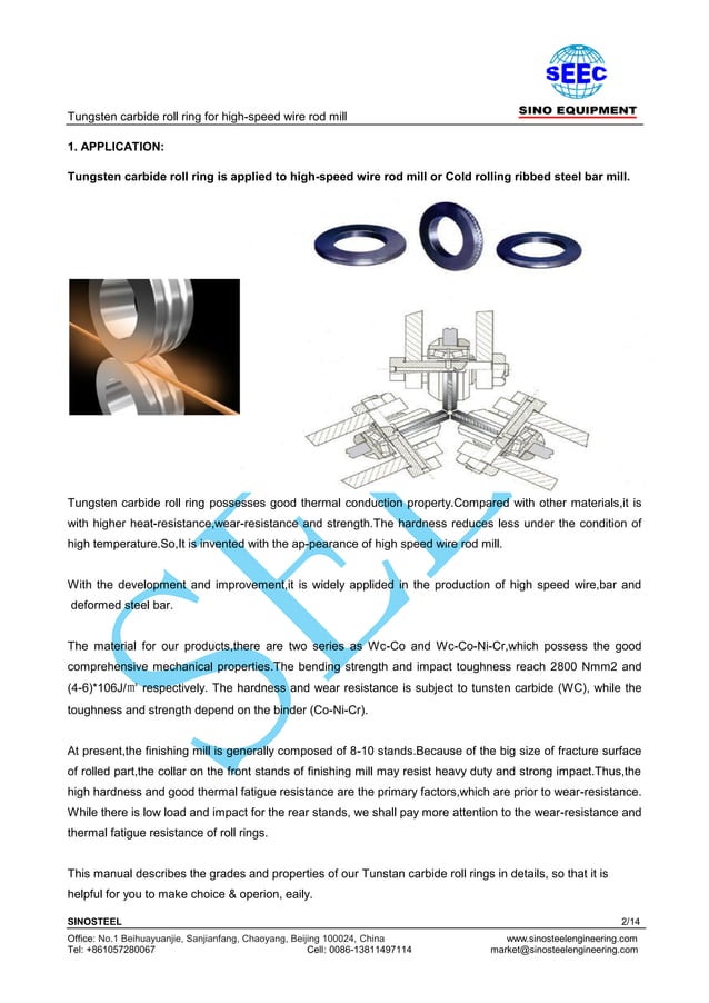 Tungsten carbide ring, TC ring | PDF