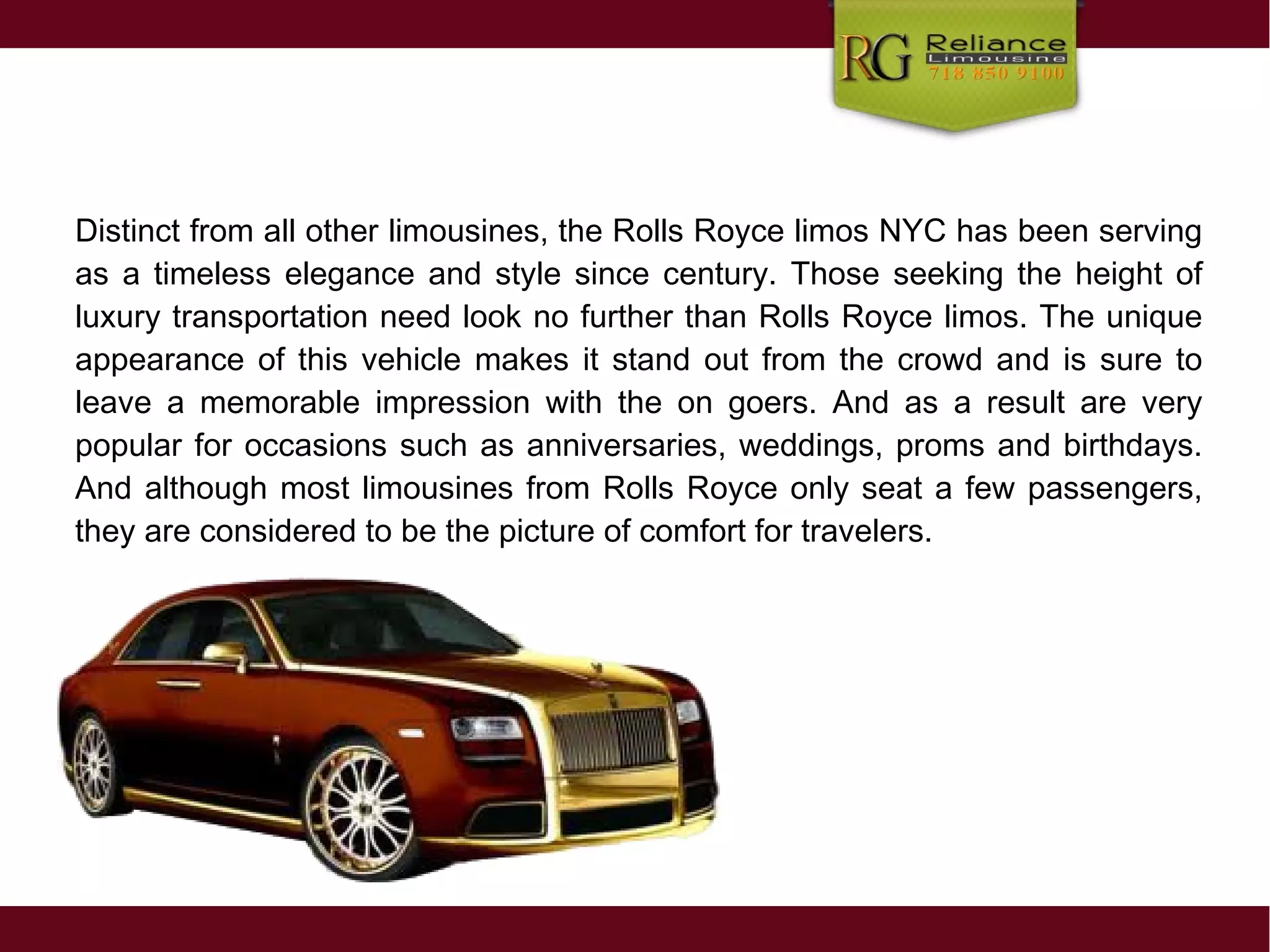 Different Versions of Rolls Royce Limos | ODP