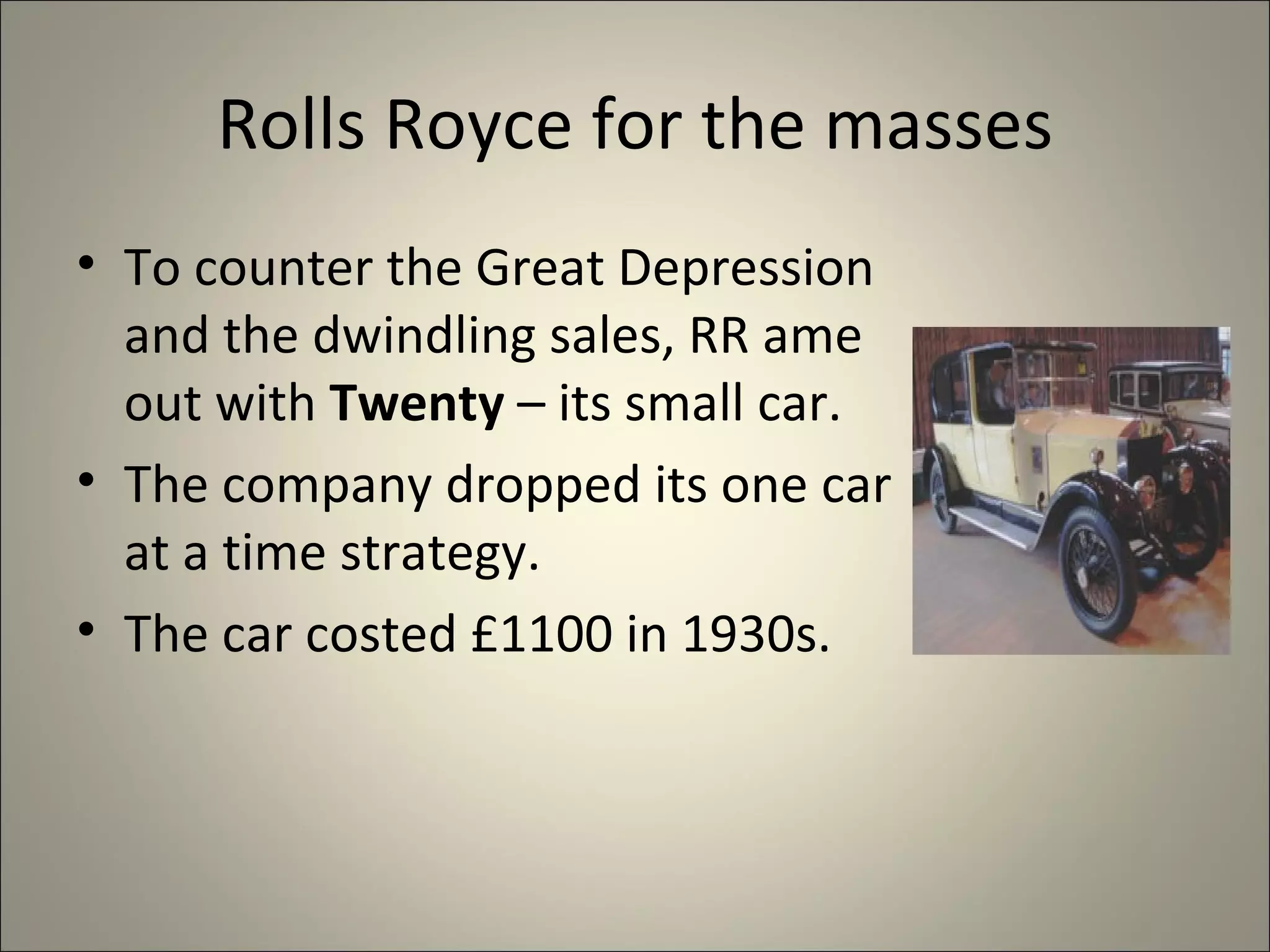 Rolls Royce Presentation | PPT