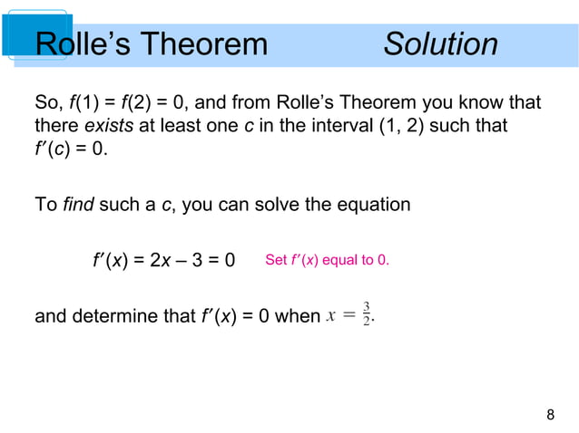 Roll's theorem | PPT