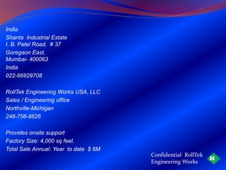 Rolltek Engineering 9 07 10 | PPT
