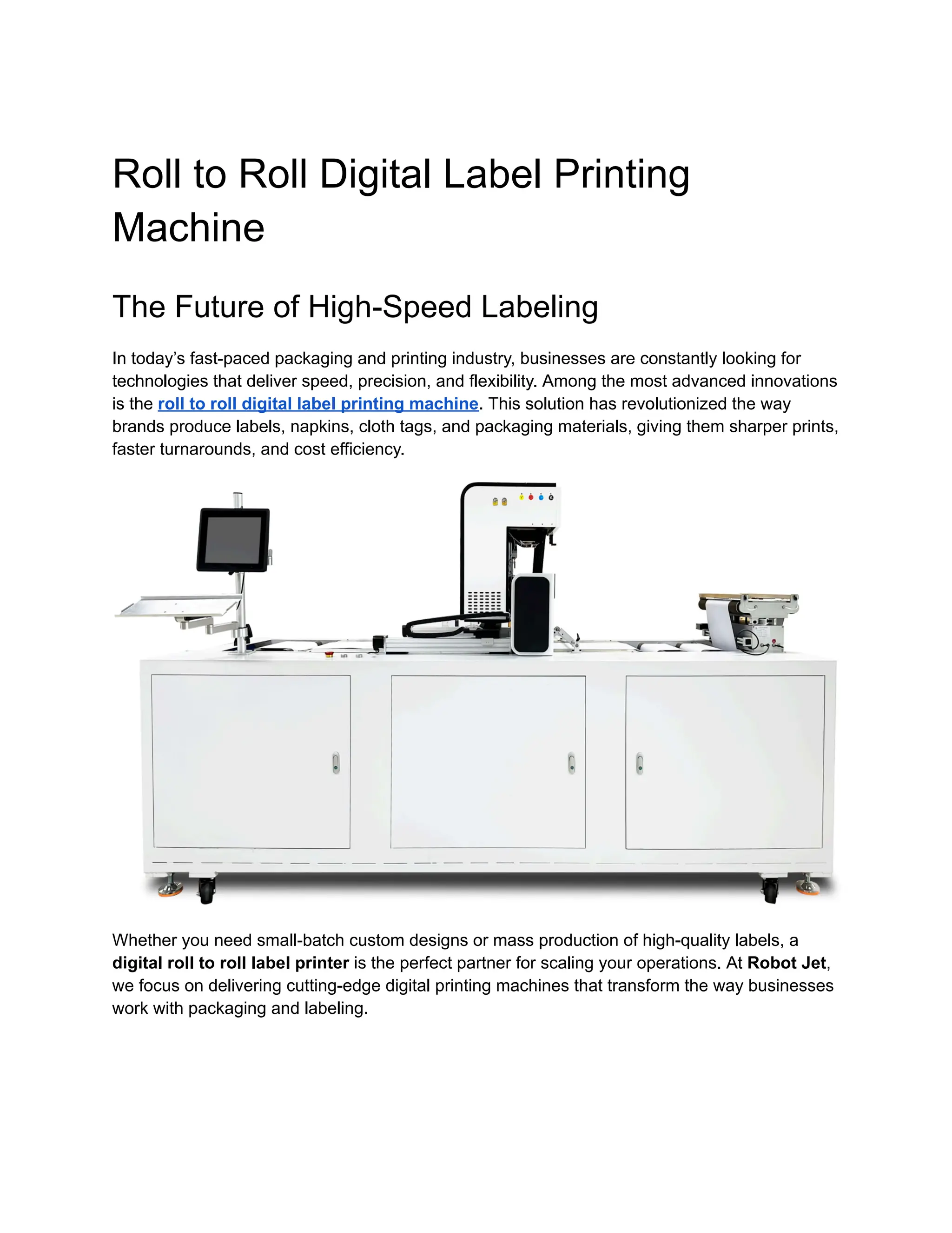 Roll to Roll Digital Printer | Get Instantly | PDF