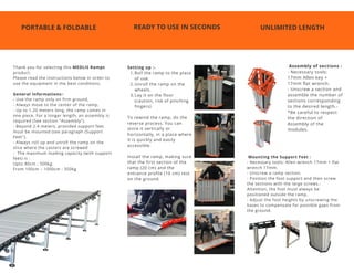 Portable Roll Up Wheelchair Ramp User Manual | PPT