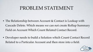 Rollup Summary Trigger for Lookup Relationship Salesforce #Salesforce #ApexTrigger | PPT