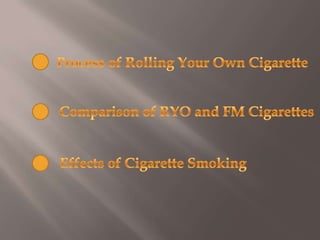 Roll your own cigarettes | PPTX