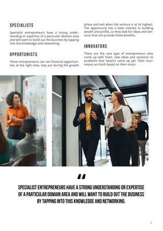 Rolph Balgobin - The Different Types of Entrepreneur | PDF