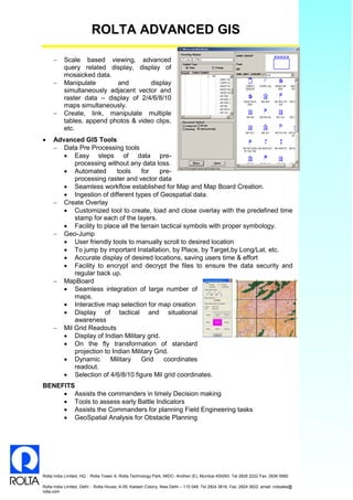 Rolta Advanced GIS Tool | PDF