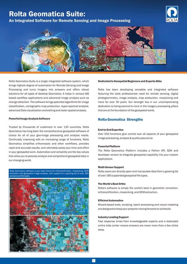 Rolta Geomatica Suite | PDF | Photo Editing Software | Computer Software and Applications