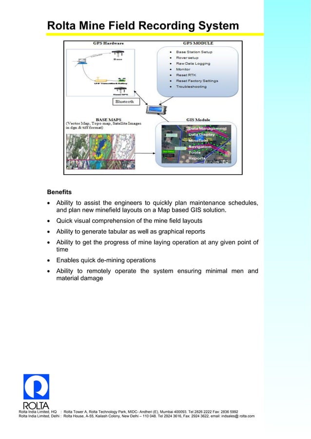 Rolta Mine Field Recording System | PDF