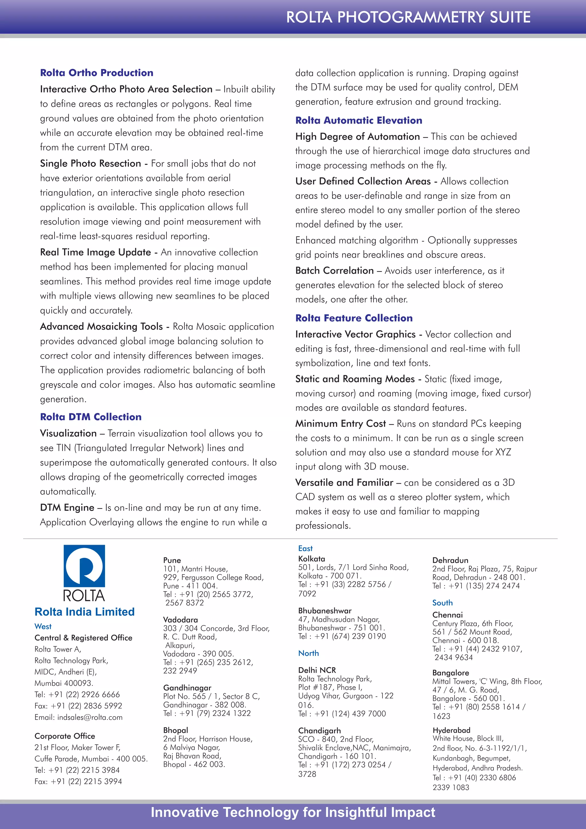 ROLTA Photogrammetry Suite | PDF