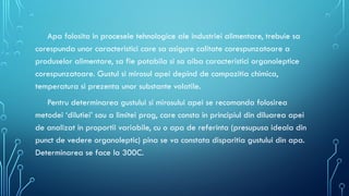 Rolul apei in industria alimentara conform studiilor. | PPTX