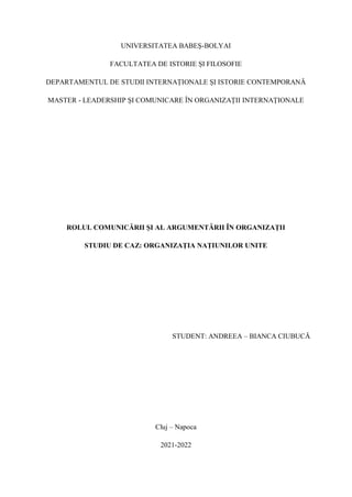 Rolul comunicării și al argumentării în organizații | PDF