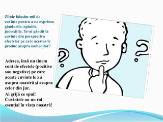 Rolul cuvintelor | PDF