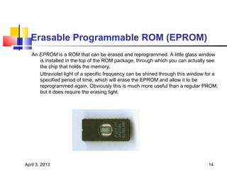 ROM | PPT | Operating Systems | Computer Software and Applications