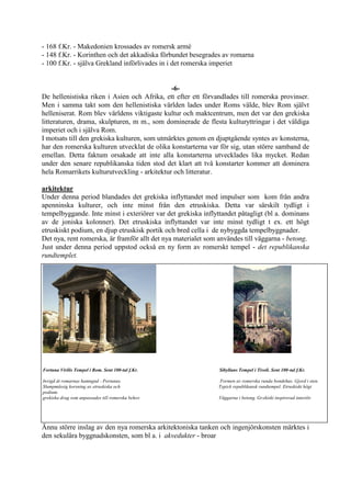 Romarrikets kulturhistoria | PDF