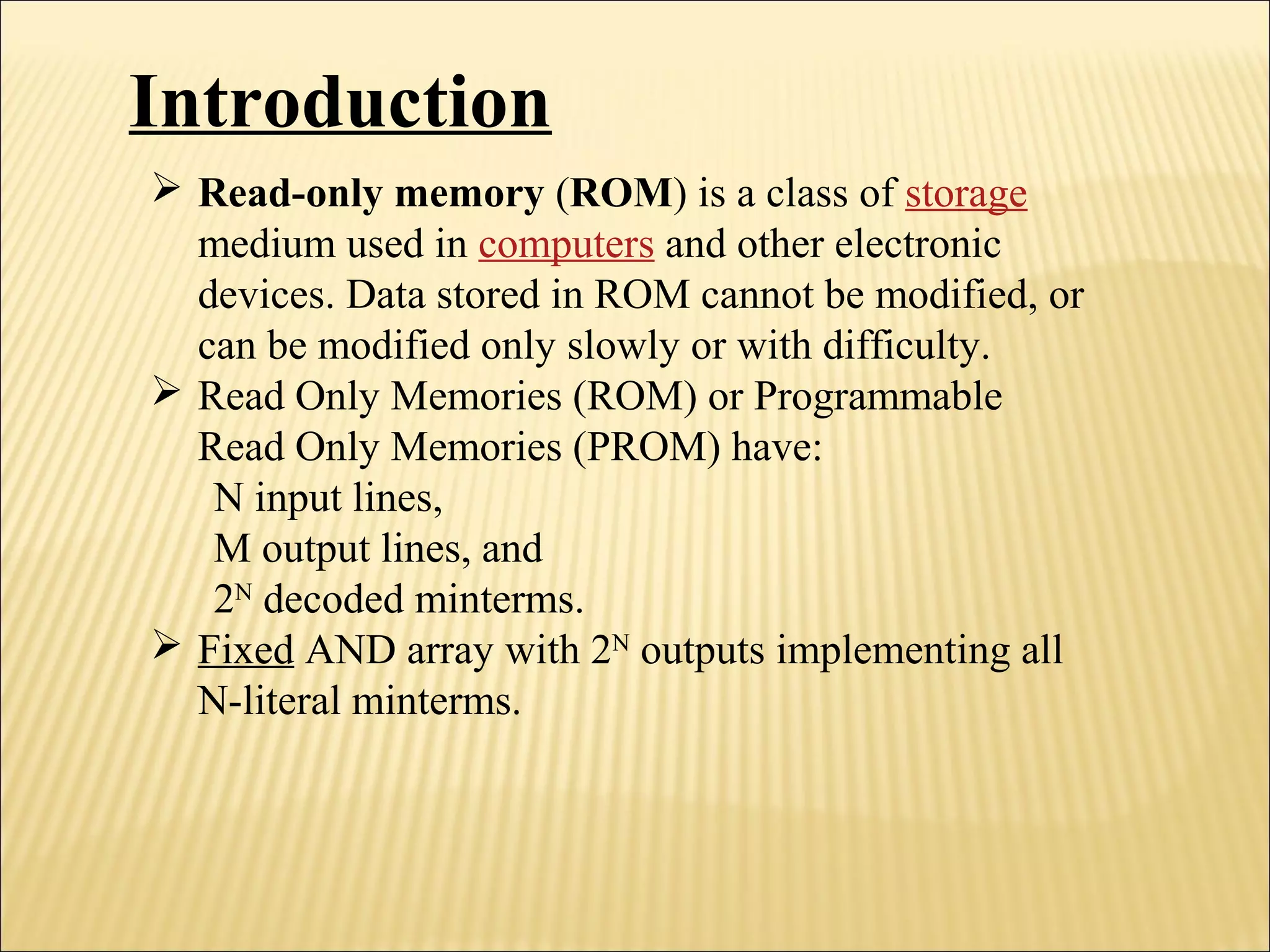 ROM(Read Only Memory ) | PPT
