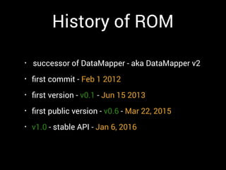 1 year with ROM on production | PPT