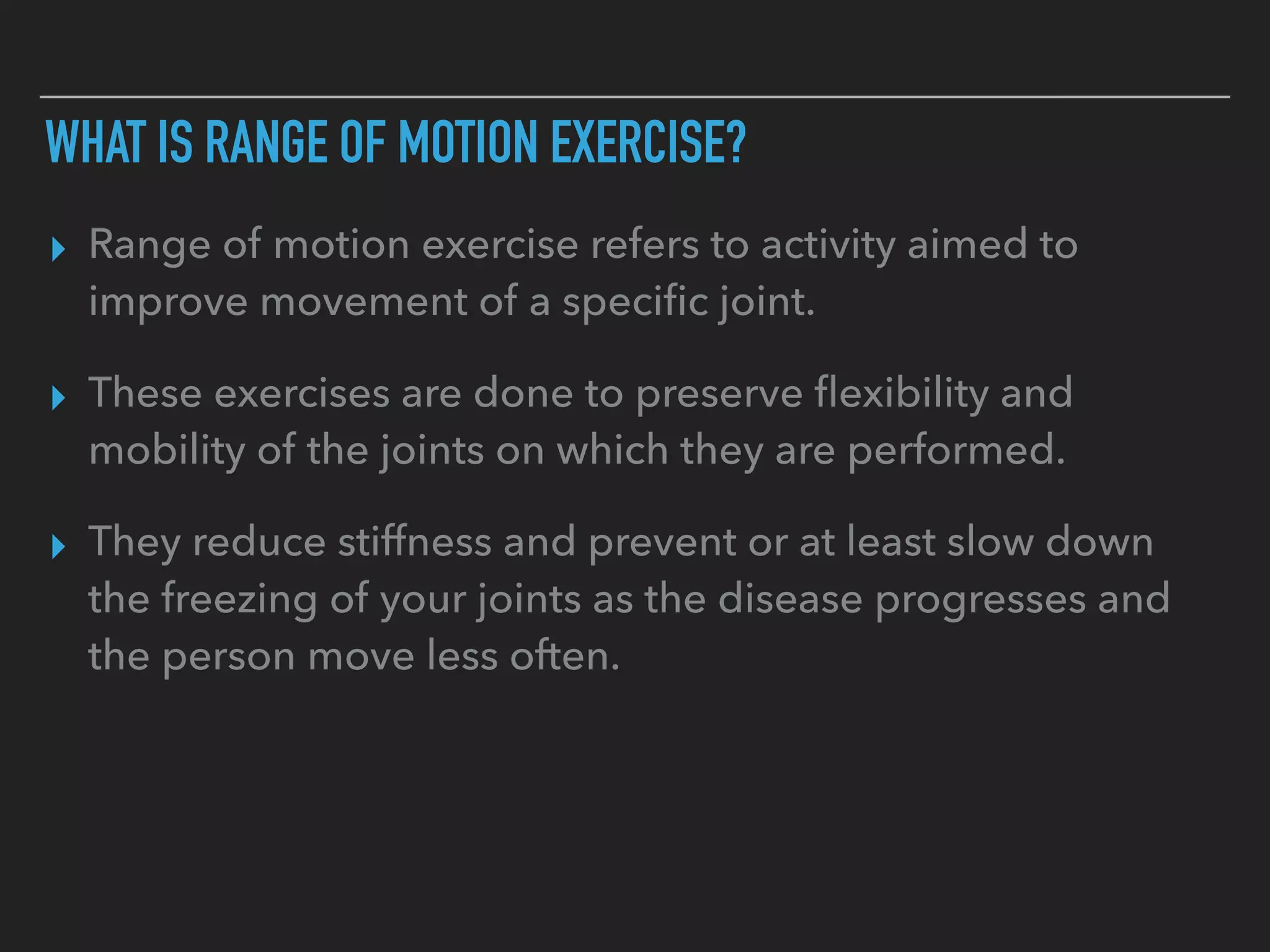 Range of Motion Exercises | PDF