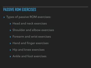 Range of Motion Exercises | PDF