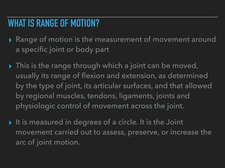 Range of Motion Exercises | PDF