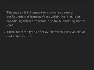 Range of Motion Exercises | PDF