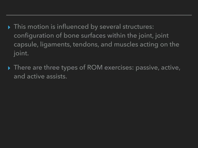 Range of Motion Exercises | PDF