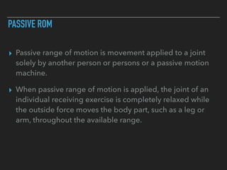 Range of Motion Exercises | PDF