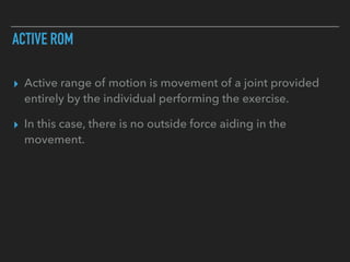 Range of Motion Exercises | PDF