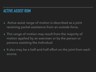 Range of Motion Exercises | PDF