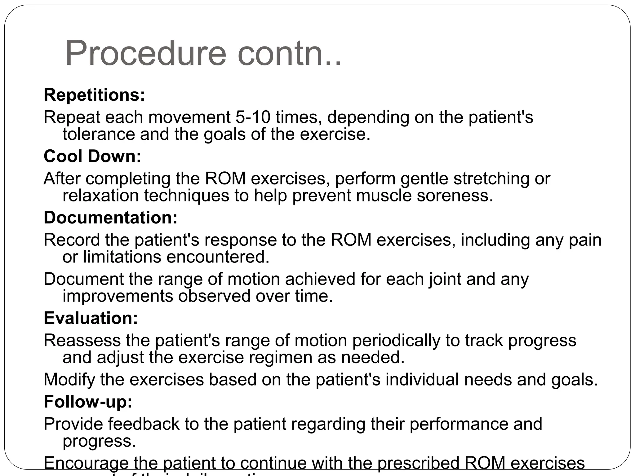 Range of motion exercises | PPTX